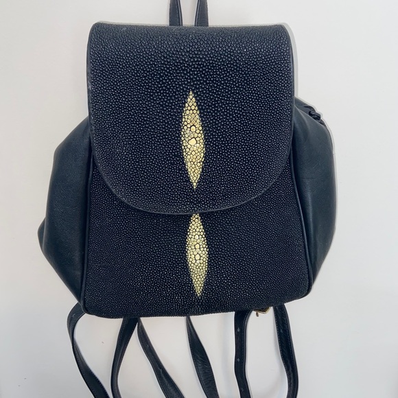 Bags | Authentic Stingray Leather Backpack And Wallet | Poshmark
